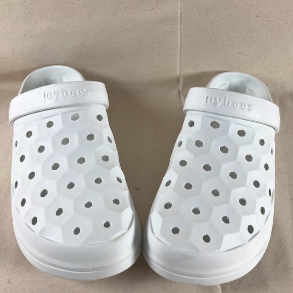 Joybee | Shoes | Joybees White Clog Style Shoe With Beehive Pattern ...